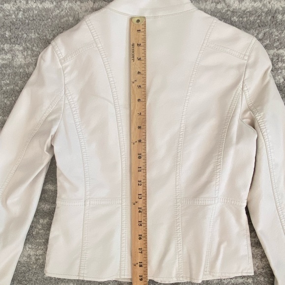TCEC | Jackets & Coats | Tcec Faux Leather Animal Print Lining Cream ...